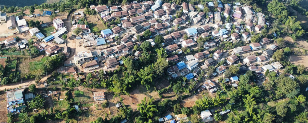 Bad road engineering puts school, village at landslide risk « Nepal Page