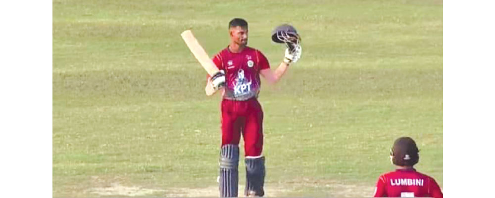Dev Khanal’s century extends Lumbini’s unbeaten run at Koshi Province ...
