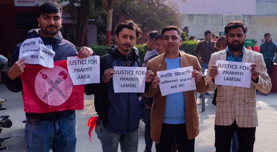 Protest staged at capital for Prakriti Lamsal’s justice « Nepal Page